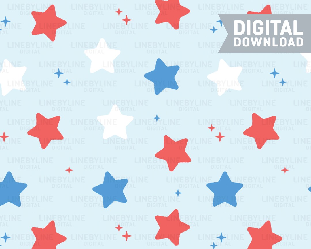 Star Pattern Seamless Star Pattern, Seamless Fabric Pattern, USA Flag ...