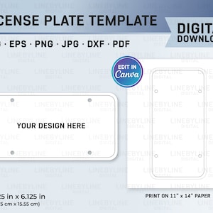 License Plate Template, Blank License Plate Car License Plate Mockup ...