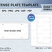 License Plate Template, Blank License Plate Car License Plate Mockup ...