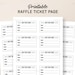 Printable Raffle Ticket, Blank Raffle Ticket, Raffle Ticket Template ...