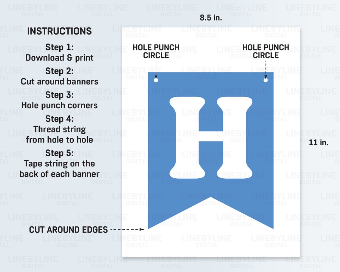 Birthday Banner, Birthday Banner Template, Birthday Banner Print Out ...