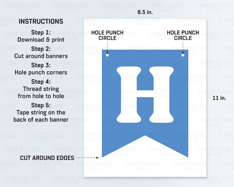 Birthday Banner, Birthday Banner Template, Birthday Banner Print Out ...