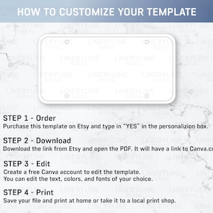 License Plate Template, Blank License Plate Car License Plate Mockup ...