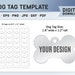Dog Tag Template, Bone Tag Template, Bone Keychain Tag, Bone Template ...