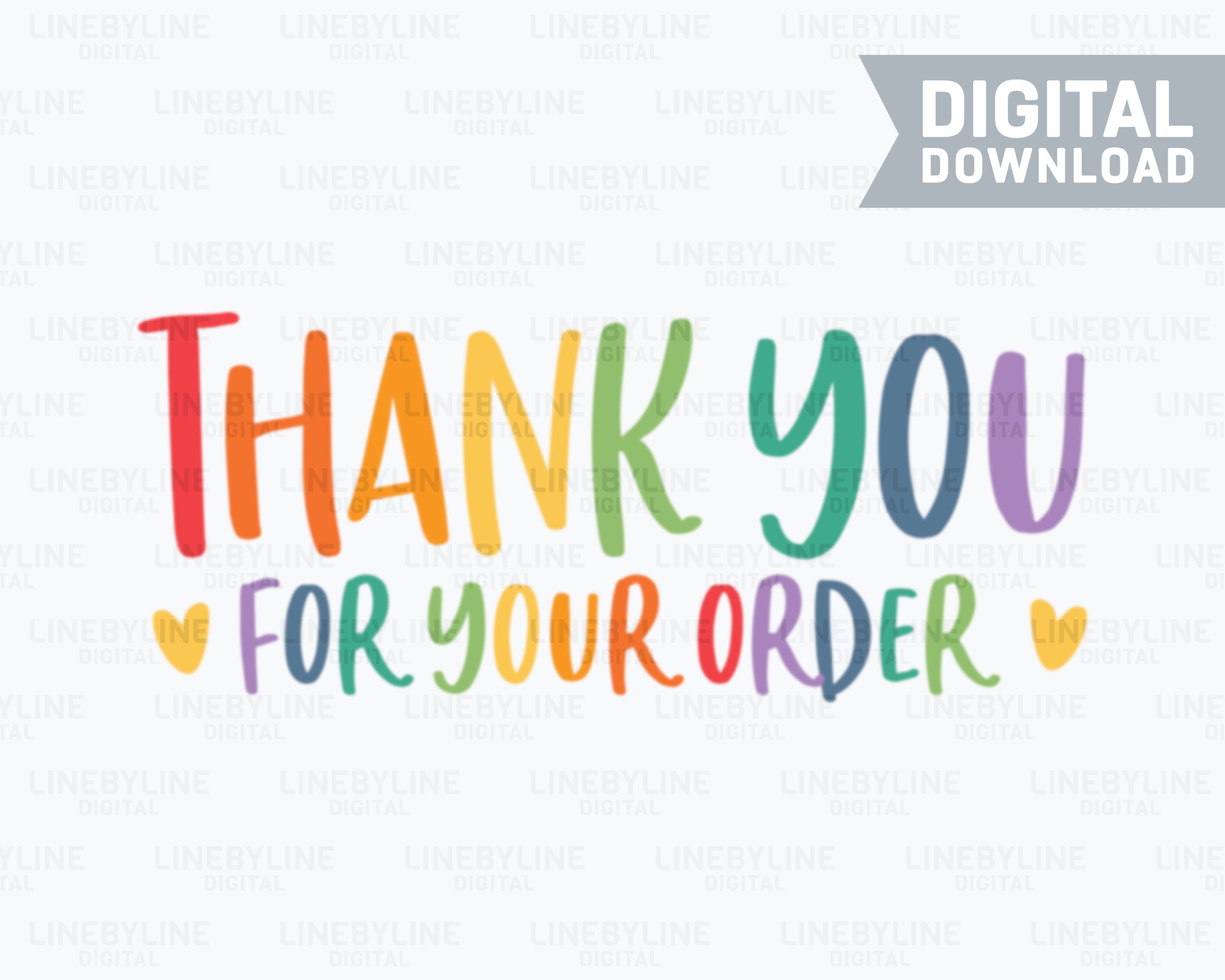 Thank You for Your Order SVG, Thank You EPS, Thank You PNG, Small ...