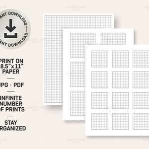 Grid Paper, Blank Grid Paper, Printable Grid Paper, Graph Paper, Blank ...