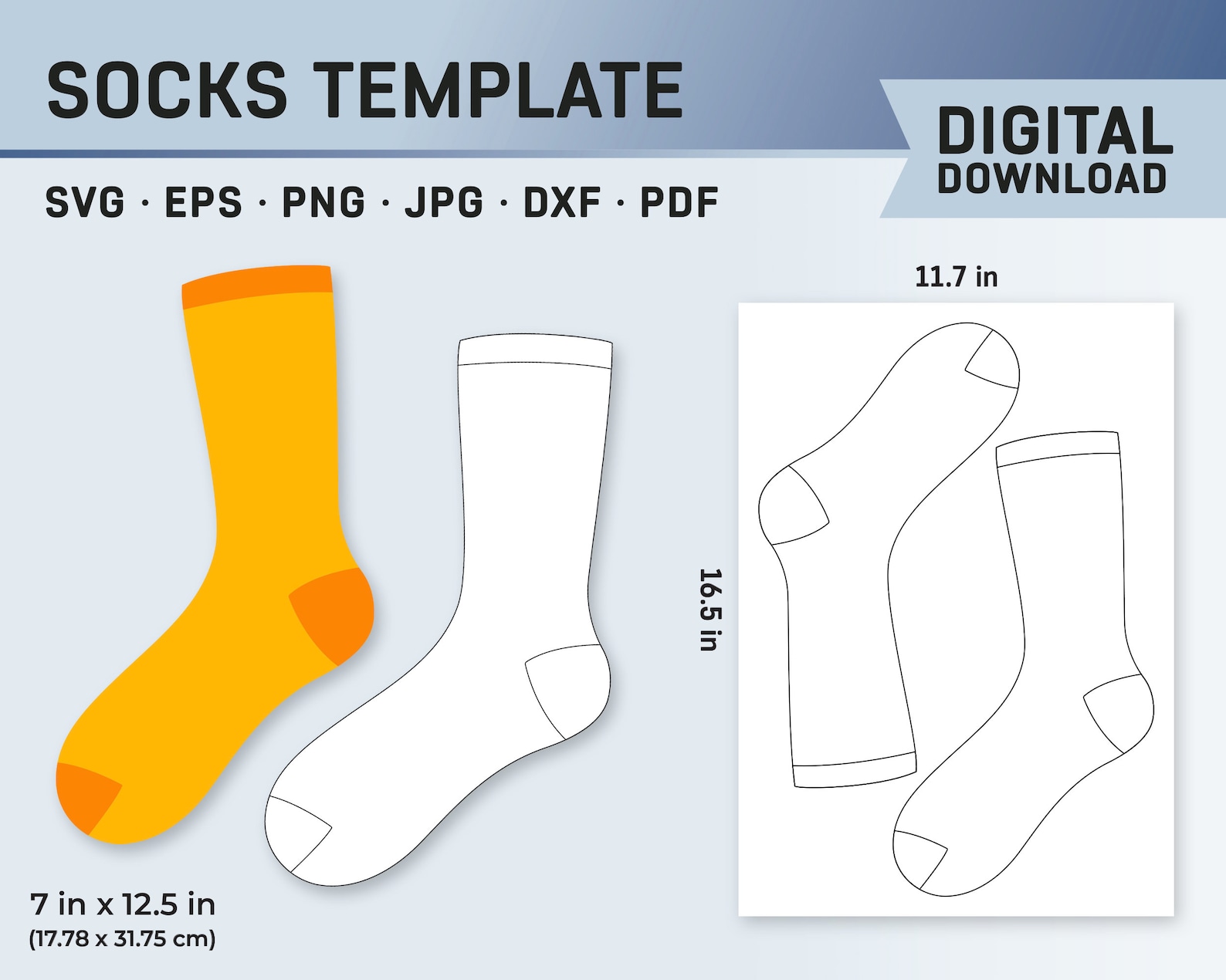 Sock Template, Sock Canva Template, Blank Sock Template, Sock Mockup ...