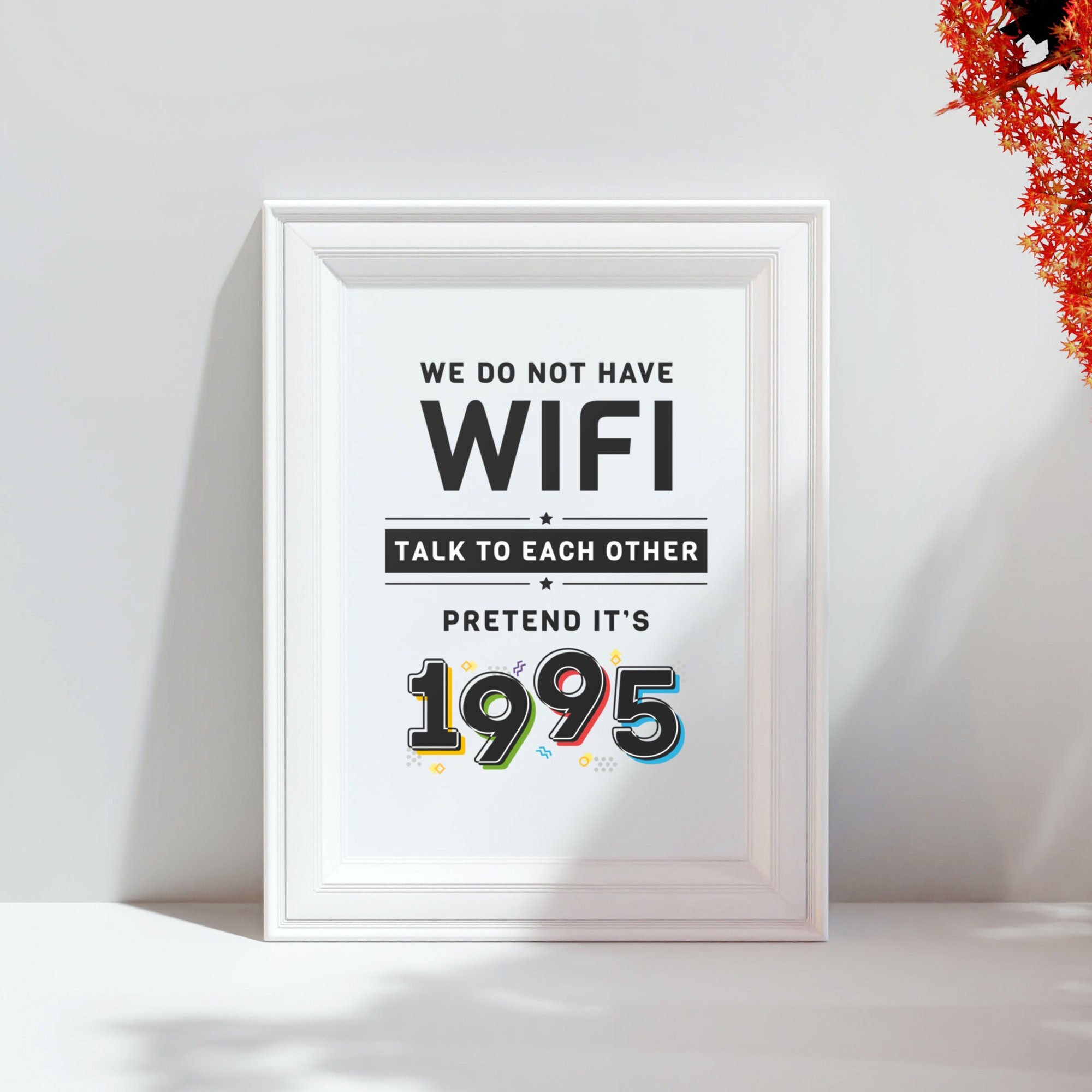 WIFI Sign, Wifi Poster, Funny Wifi Poster, Wifi Password Sign ...