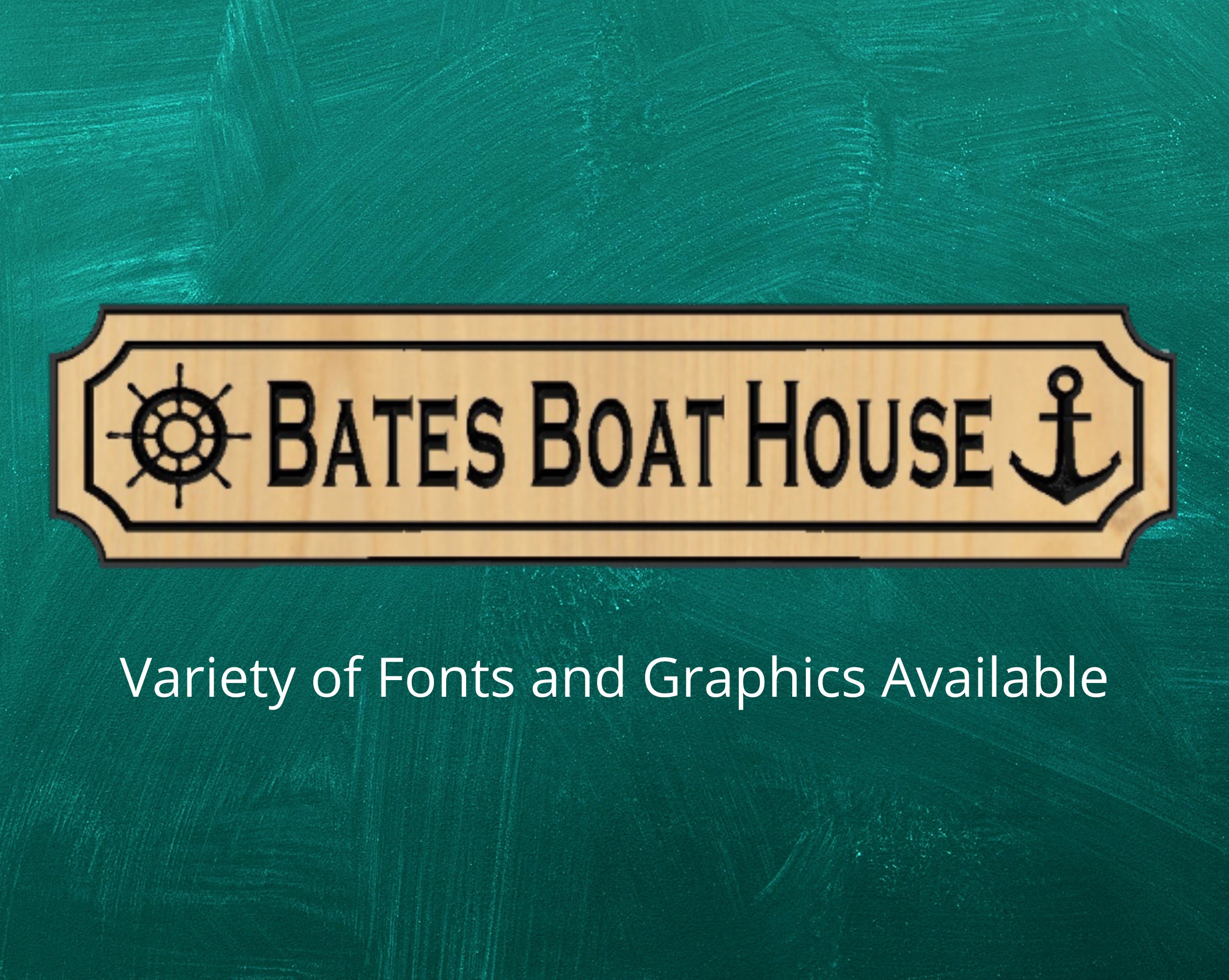 Custom Wood Boat House Sign Beach Nautical Anchor Decor / - Etsy