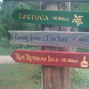 Custom Fandom Backyard Garden Hanging Arrow Signs / Destination Sign ...