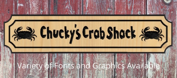 Custom Crab Shack Beach House Bar Sign / Ocean Beach Lover | Etsy
