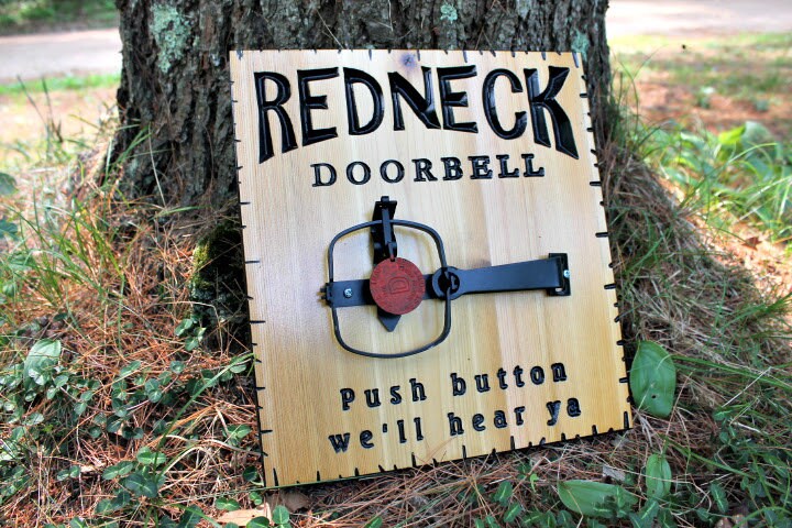 Redneck Doorbell Sign: Funny Carved Wooden Gag Gift - Etsy