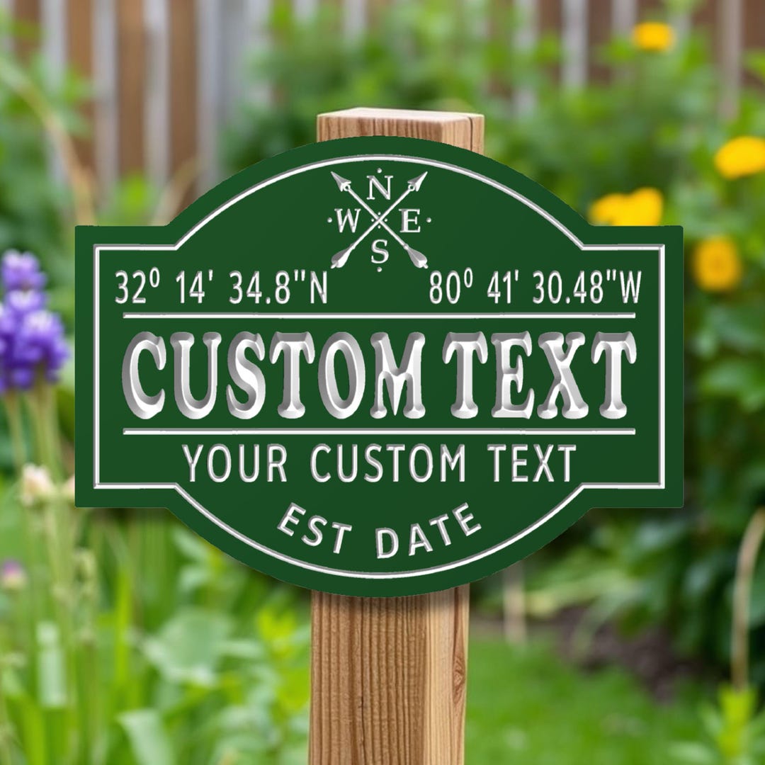 Custom Engraved PVC Outdoor Sign: Personalized Address Plaque - Etsy