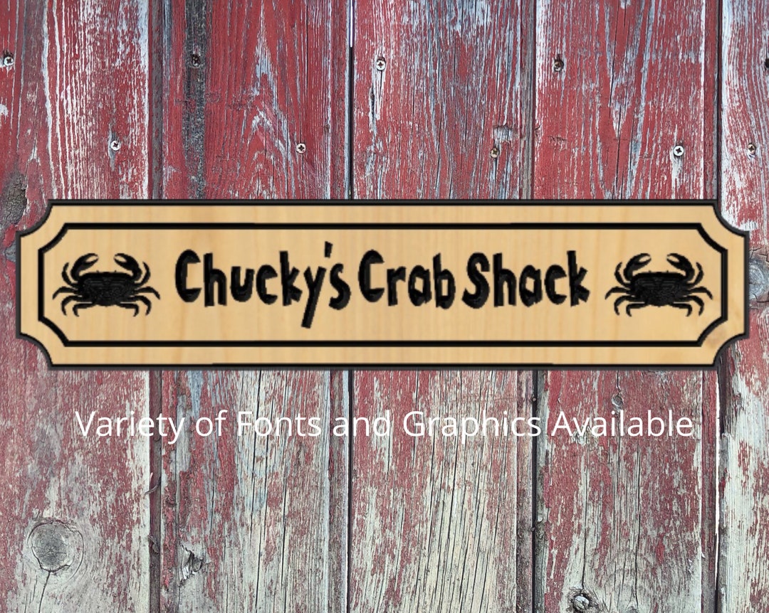Custom Crab Shack Beach House Bar Sign / Ocean Beach Lover Gift ...