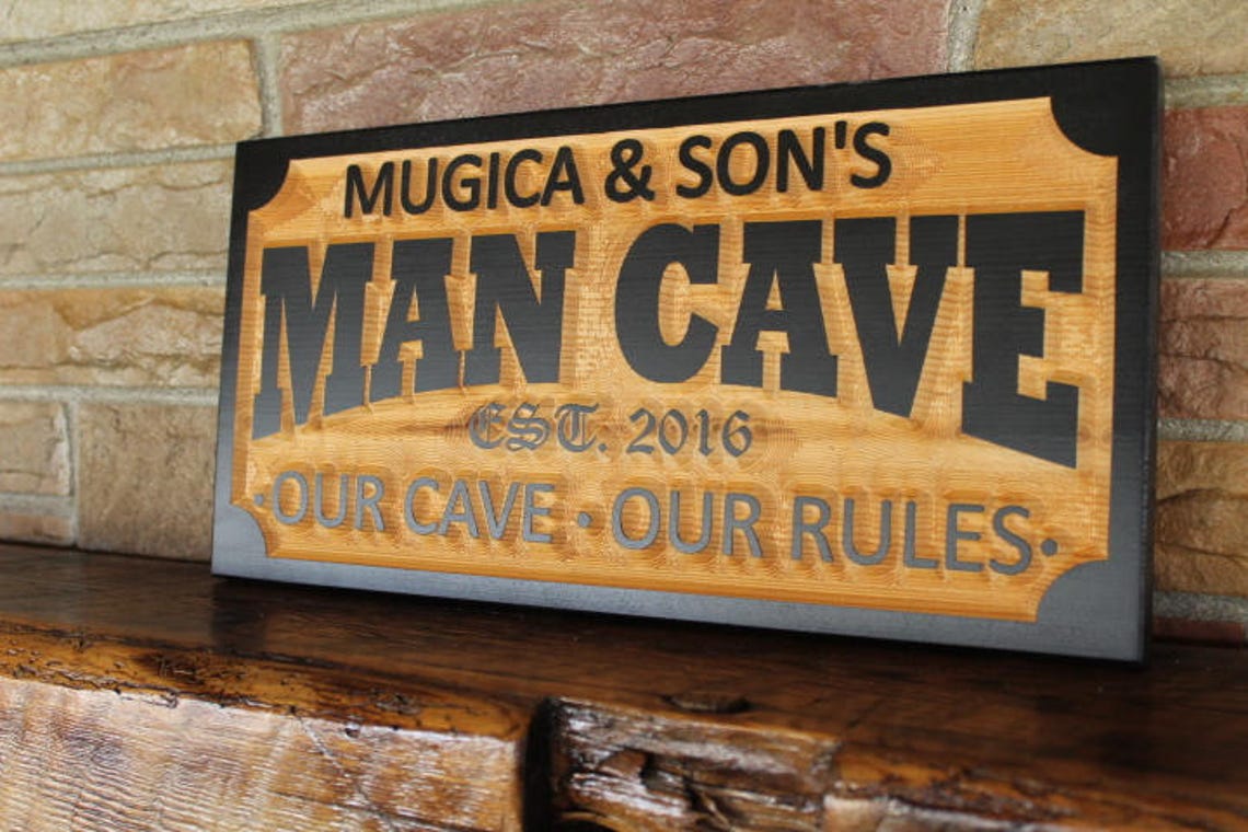 Personalized Bar Man Cave Sign / Custom Rustic Home Bar Game | Etsy