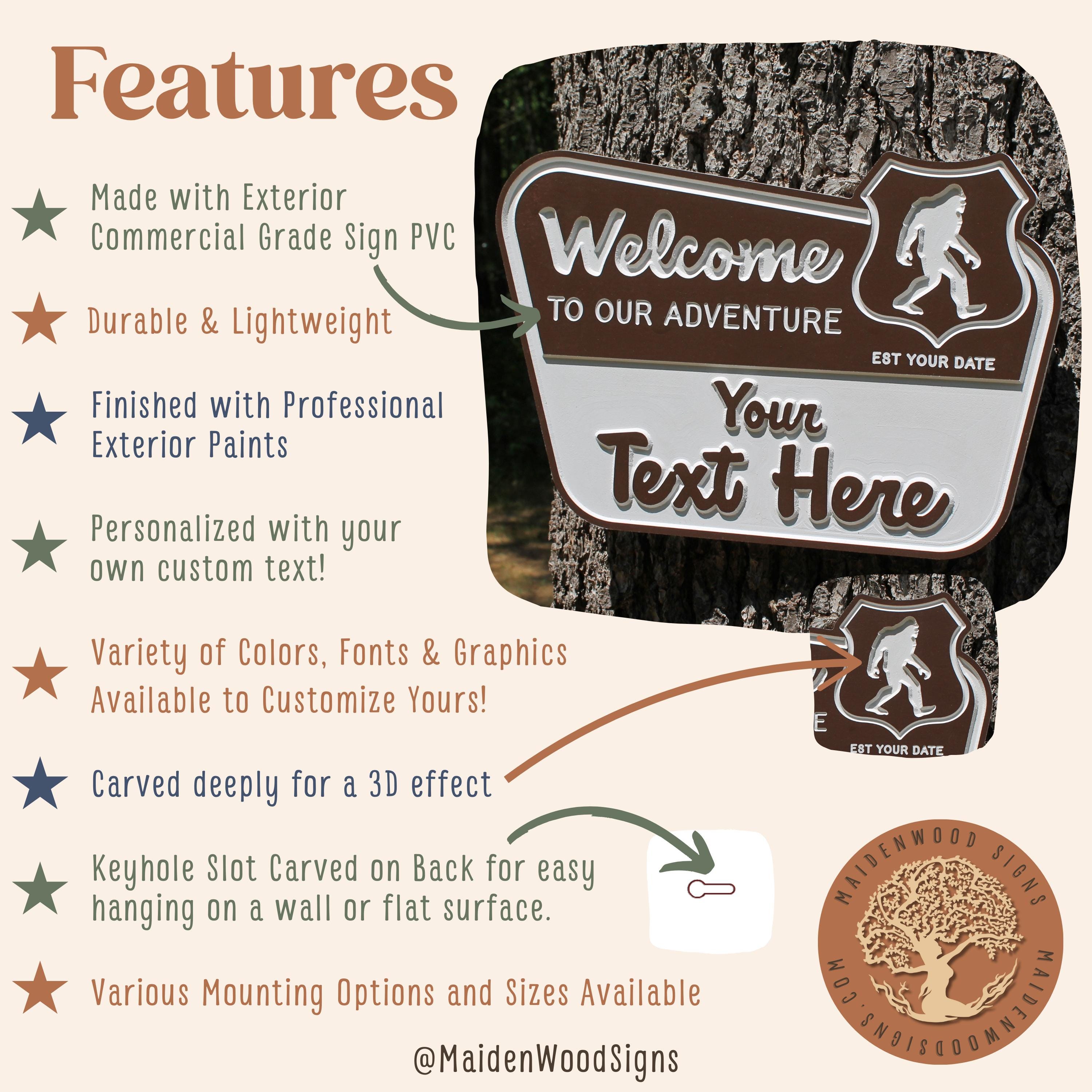 Personalized Camp Welcome Sign: Rustic Cabin Decor - Etsy