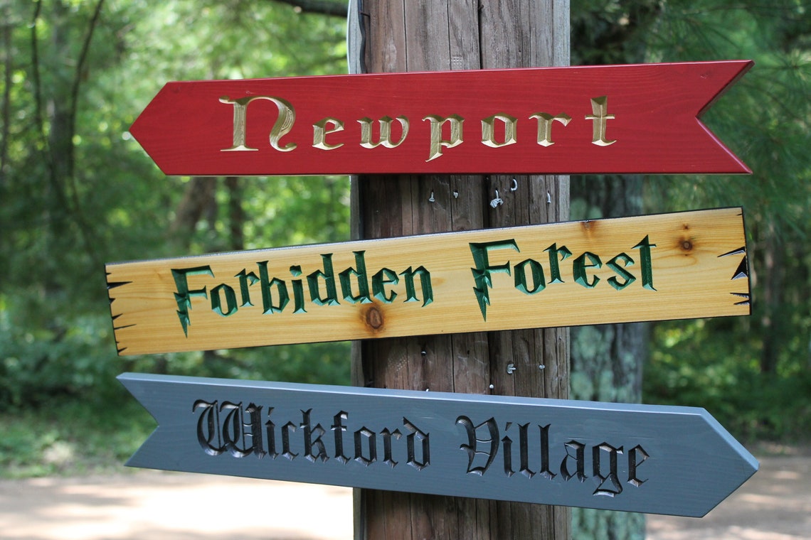 Custom Fandom Backyard Garden Hanging Arrow Signs / - Etsy