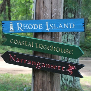 Custom Carved Wood Arrow Sign Set: Fantasy Garden Decor - Etsy