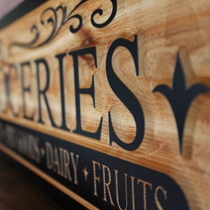 Grocery General Store Sign / Rustic Kitchen Pantry Wall Decor Primitive ...