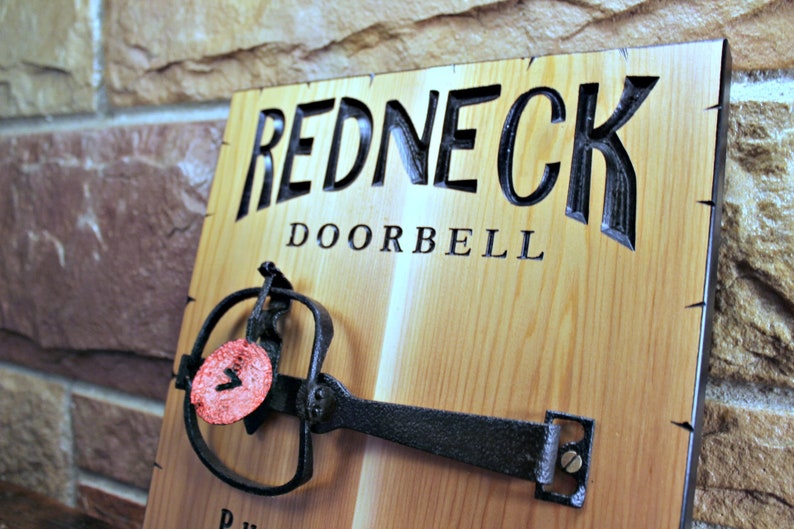 Redneck Doorbell Sign: Funny Carved Wooden Gag Gift - Etsy