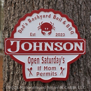 Customizable Carved PVC Signs / Outdoor Name Sign Scalloped Shaped ...