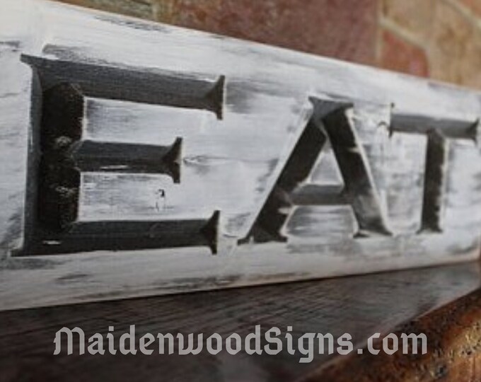 Eat Sign Blocks Country Kitchen Restaurant Coffee Shop Dining Room Home ...