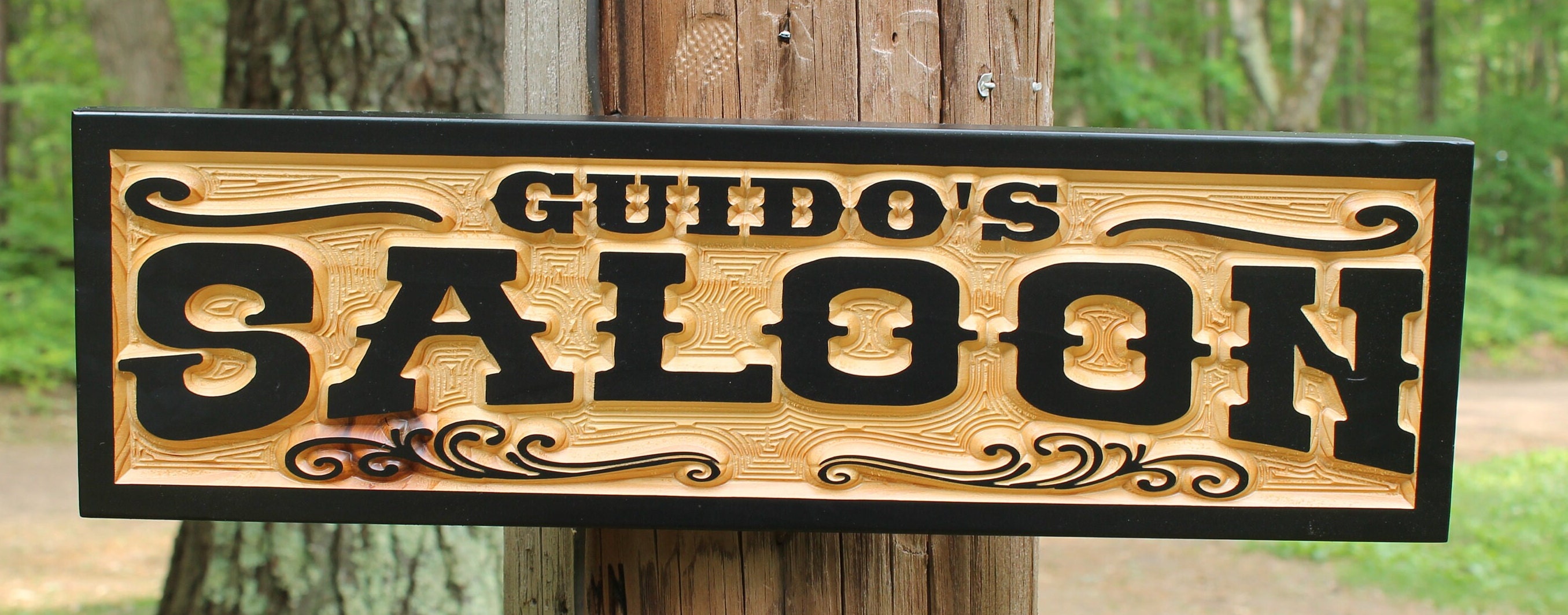 Old Western Wood Sign