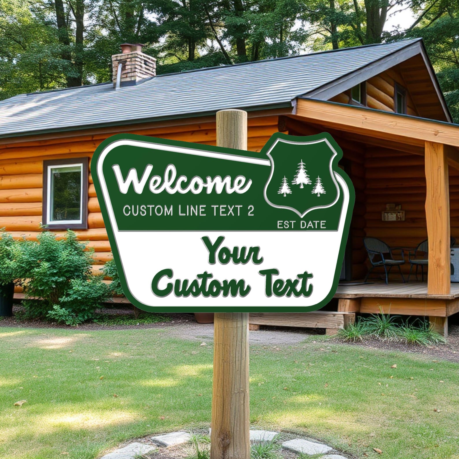 Personalized Camp Welcome Sign: Rustic Cabin Decor - Etsy