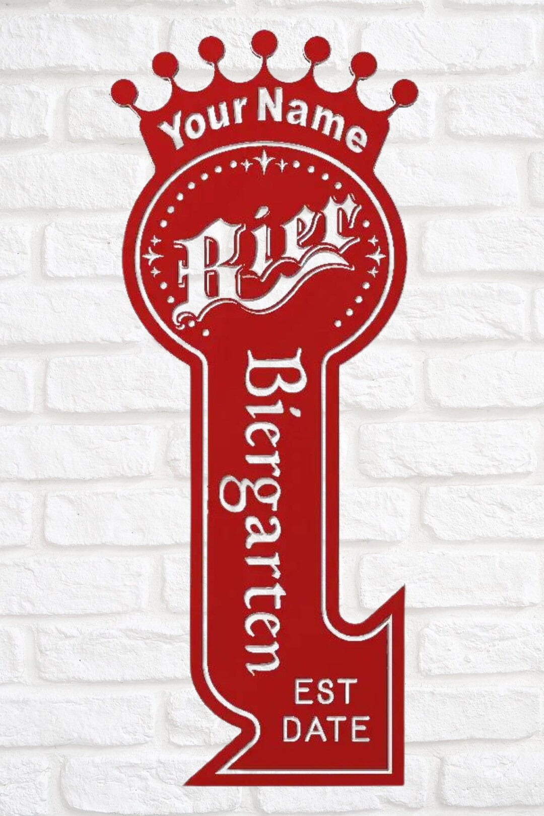 Customizable Biergarten Beer Bar Oktoberfest Signs / CNC Carved PVC ...