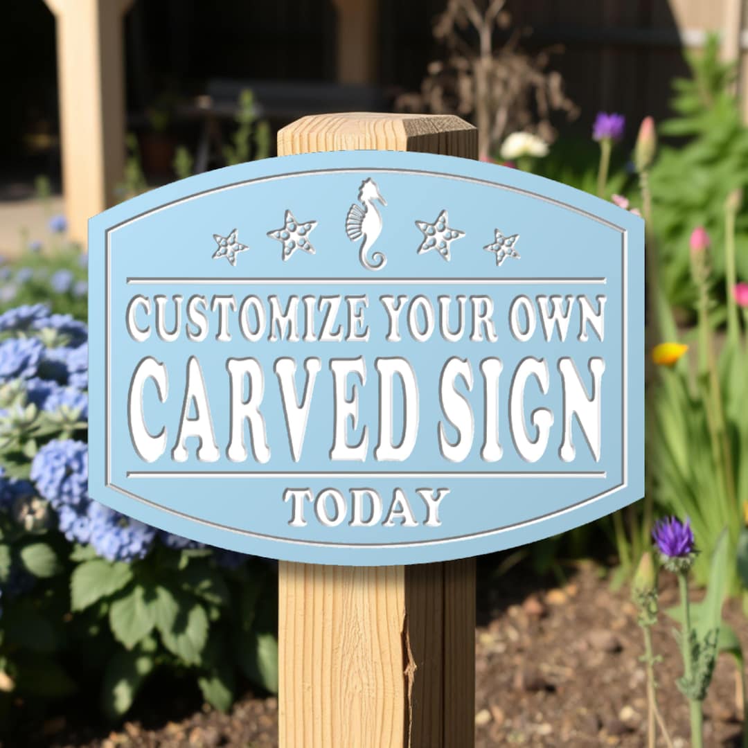 Personalized Nautical Sign - Custom Coastal Carved PVC Plaque ...