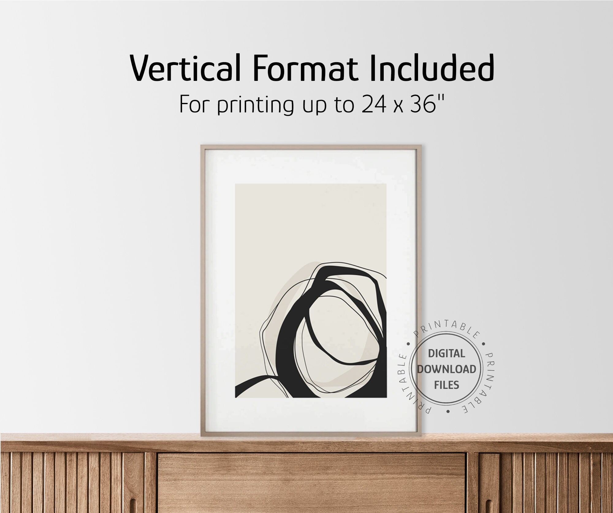 Black Abstract Expressionist Art Print Download, Square Organic Modern ...