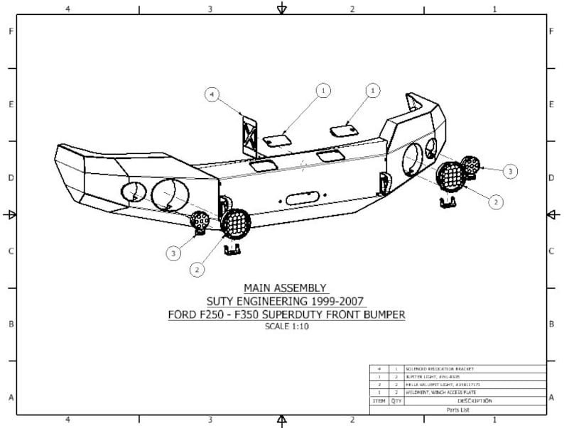 Ford F250/F350 Winch Bumper DXF Files: CNC Plans (digital Download) - Etsy