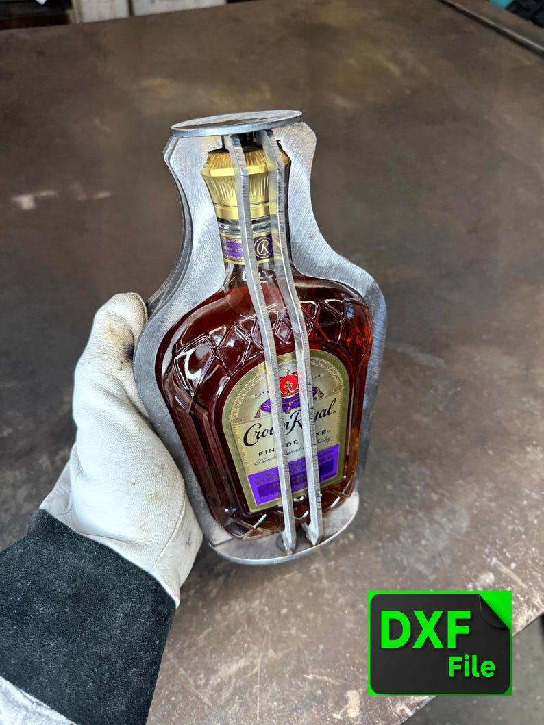 Crown Royal 750ml Bottle Cage DXF: CNC Laser Cut File (digital Download ...