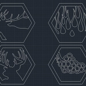 Geodesic Dome Fire Pit DXF: Deer, Elk, Flame Panels (digital Download ...