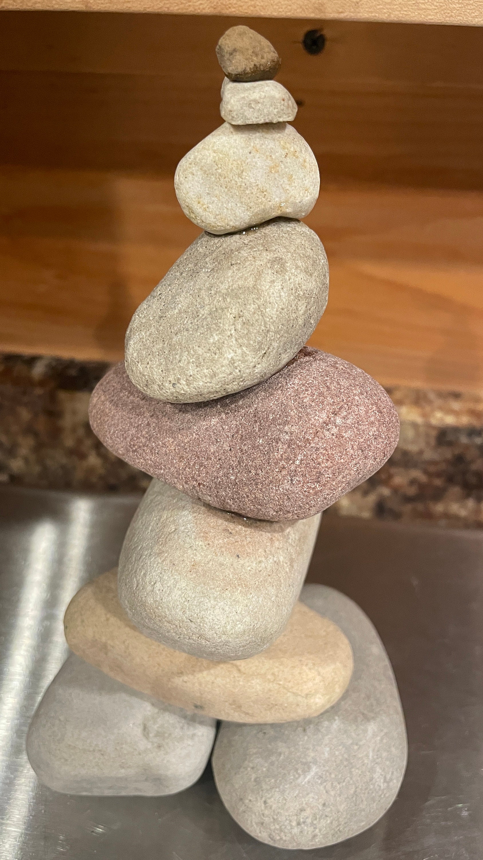 Rock Stone River Pebble Statue Stack Cairn Adirondack Handmade Glued ...