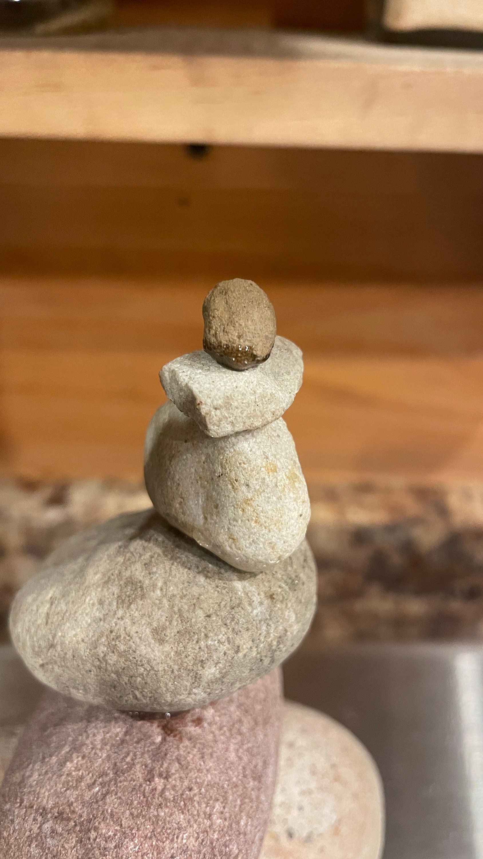 Rock Stone River Pebble Statue Stack Cairn Adirondack Handmade Glued ...