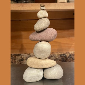 Rock Stone River Pebble Statue Stack Cairn Adirondack Handmade Glued ...