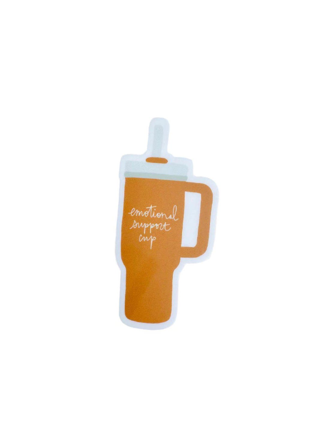 Emotional Support Cup Sticker - Etsy