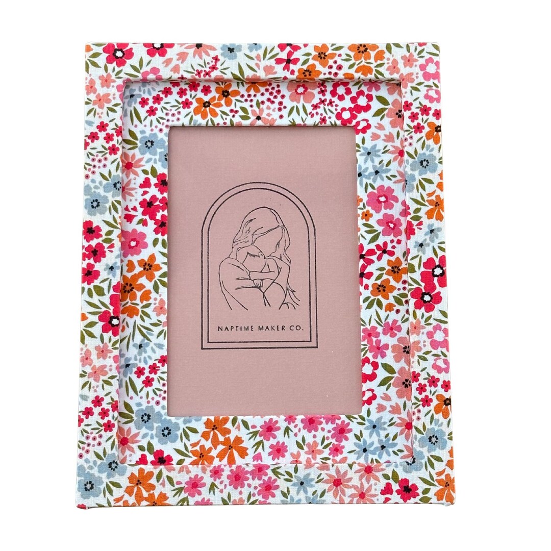 Fabric Wrapped Frame - Pink Floral - Etsy