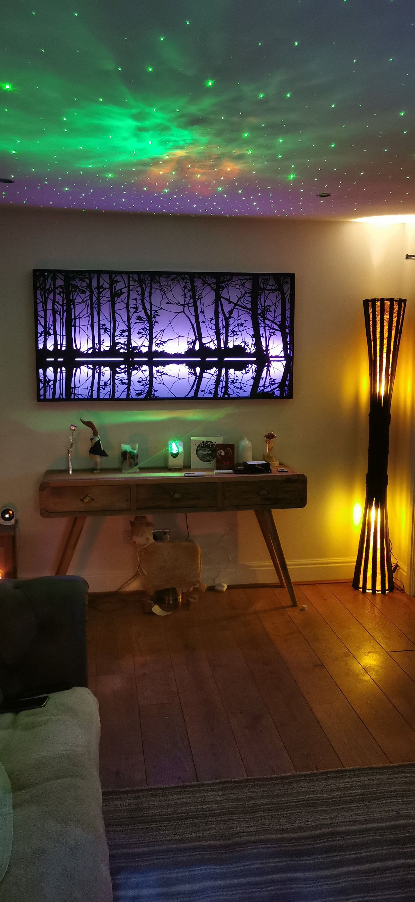 Light Wall art decor sunset view lake 3D led light remote | Etsy