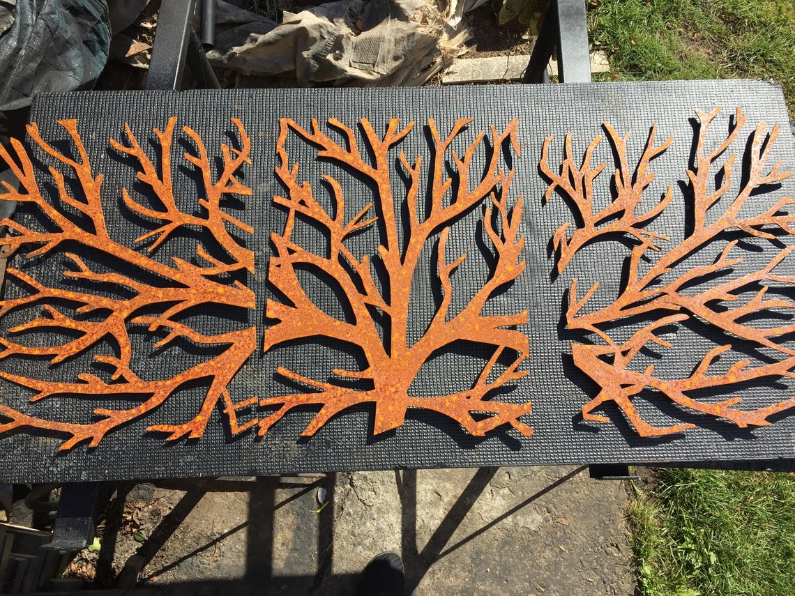 Tree of Life Metal Wall Art Decor 3D Sculpture 3 Piece Tree | Etsy UK