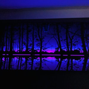Light Wall Art Decor Sunset View Lake 3D Led Light Remote - Etsy