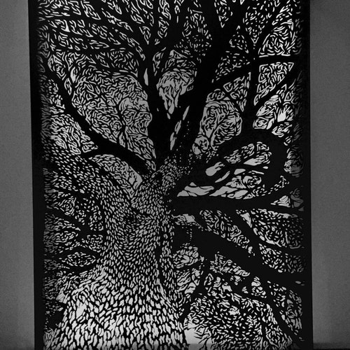 Metal Wall Art Decor 3D Sculpture Tree of Life Love - Etsy UK