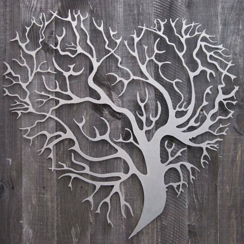 Metal Wall Art Decor 3D Sculpture Tree of Life Love - Etsy