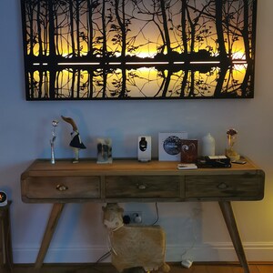 Light Wall Art Decor Sunset View Lake 3D Led Light Remote - Etsy