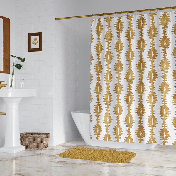 Gold Shower Curtain - Etsy