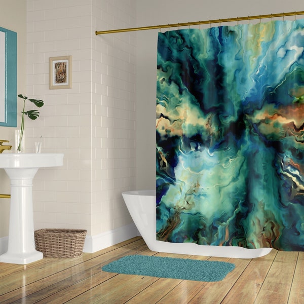Turquoise Curtain Etsy
