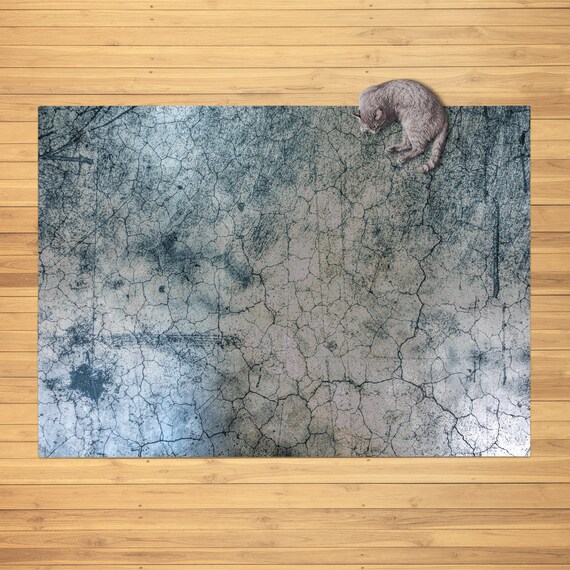 Industrial Style Distressed Concrete Area Rug. Indoor or - Etsy