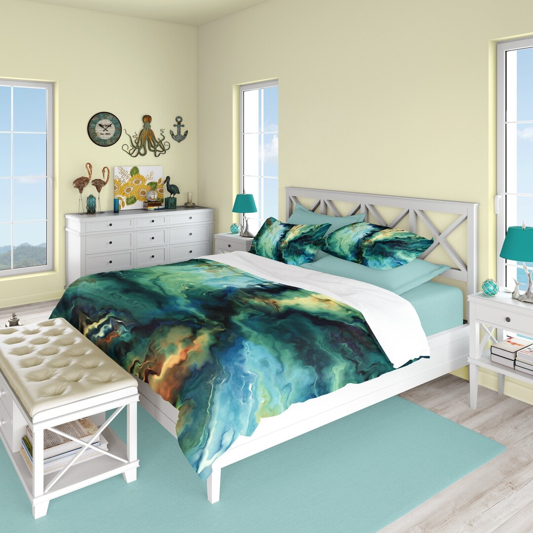 Modern Abstract Art Duvet Cover or Comforter Bedding Set. - Etsy