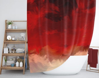 Red Shower Curtain | Etsy